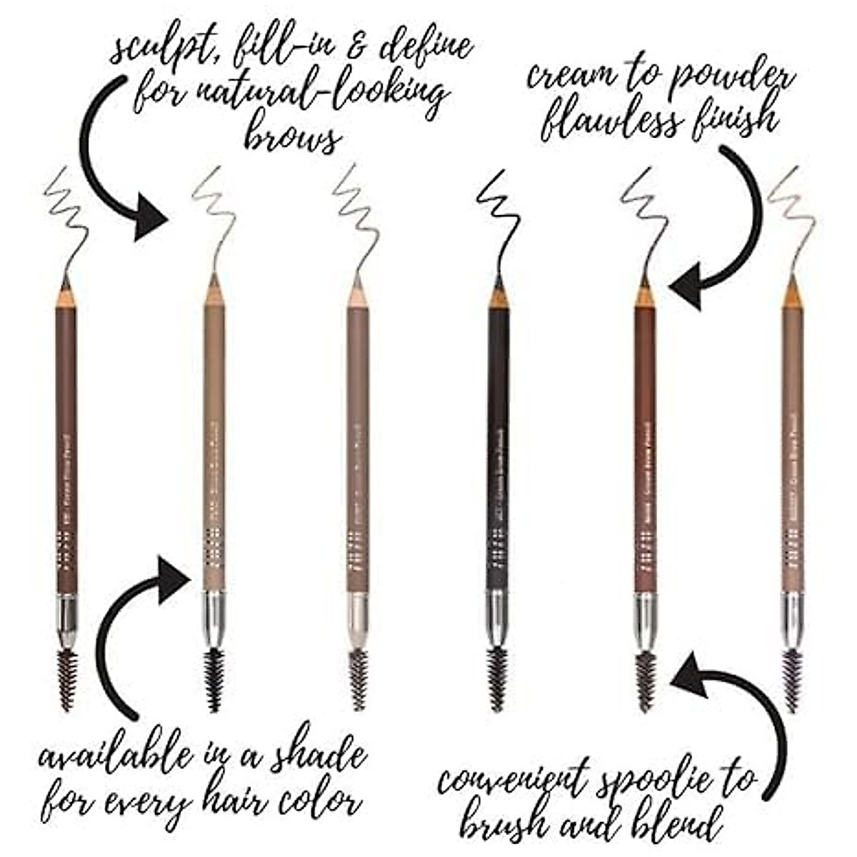 ZUZU LUXE Cream Brow Pencil (Flax - Blonde), Effortlessy sculpt and define eyebrows, natural finish, creamy formula. Natural, Paraben Free, Vegan, Gluten-free,Cruelty-free, Non GMO, 0.044 oz.