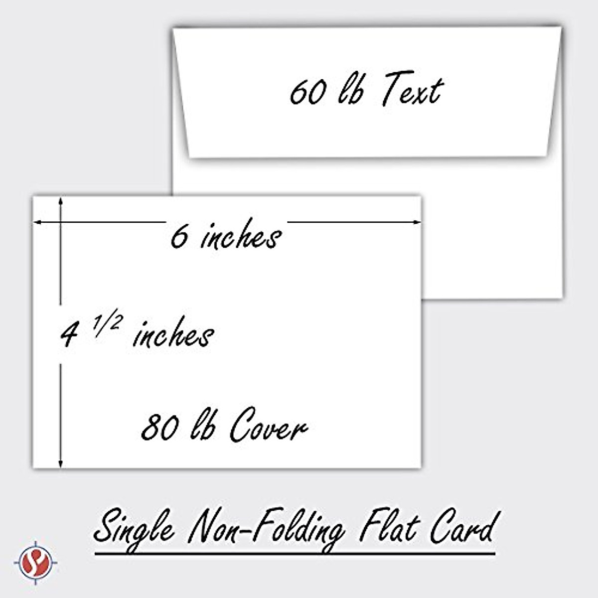 Heavyweight Blank White Flat Note Cards and Envelopes - Great for Announcements, Invitation, Thank You, Greeting, Printing Holiday Cards | 4 1/2” x 6” (A6) | 50 Sets Per Pack | Not a Fold Over Card