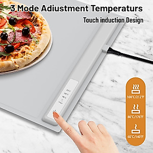 OPYAAON New Electric Warming Tray with Adjustable Temperature, 2024 New Portable Electric Warming Tray Silicone, Foldable Food Warmer Fast Heating for Home Buffets Restaurants (Gray)