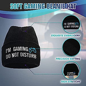 Gamer Gifts for Men - Do Not Disturb I’m Gaming Set - Funny Gamer Gifts Containing Insulated Tumbler, Gaming Hat, Socks, Gaming Coasters Set and Keychain - Present Ideas for Husband Boyfriend Man