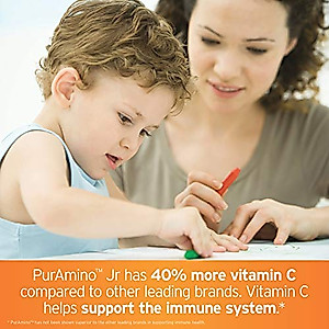 PurAmino Junior Hypoallergenic Toddler Drink, for Severe Food Allergies, Omega-3 DHA, Iron, Immune Support, Unflavored Powder Can, 14.1 Oz