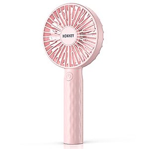 HonHey Handheld Fan Super Mini Personal Fan with Rechargeable Battery Operated and 3 Adjustable Speed Portable Hand Held Fan Eyelash Fan for Girls Women Kids Outdoor Travelling Indoor Office Home (pink)