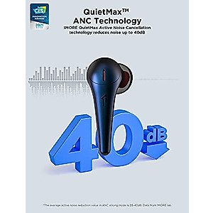 1MORE ComfoBuds Pro Noise Cancelling Earbuds, ANC True Wireless Earbuds Bluetooth 5.0, Multi Modes, Personalized EQ, 6 Mics, 28H Playtime, Fast Charge, in Ear Bluetooth Headphones, Blue