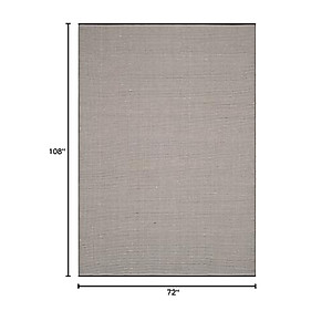 SAFAVIEH Montauk Collection Area Rug - 6' x 9', Ivory & Black, Handmade Flat Weave Cotton, Ideal for High Traffic Areas in Living Room, Bedroom (MTK345D)