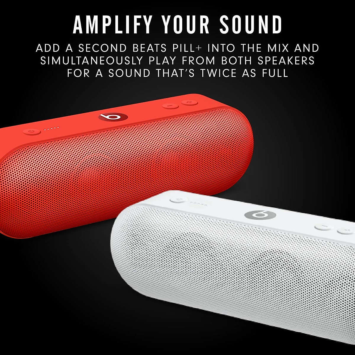 Beats Pill+ Portable Wireless Speaker - Stereo Bluetooth, 12 Hours of Listening Time, Microphone for Phone Calls - (Product) RED