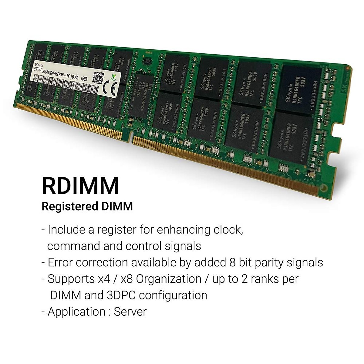 Brute Networks SNPDFK3YC/16G-BN - 16GB DDR4-2666Mhz 2RX8 ECC Registered RDIMM (Compatible with OEM PN# SNPDFK3YC/16G)