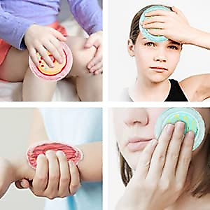 NEWGO Kids Ice Pack for Boo Boo, 3 Pack Gel Ice Pack Toddler Ice Pack for Children Kids Injuries, Pain Relief, Bruises, Swelling, Wisdom Teeth - 4.52" x 4.52"