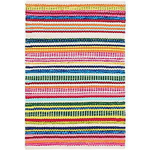 Dash and Albert Bright Stripe Handwoven Indoor/Outdoor Rug, 8 X 10 Feet, Multi Stripe Pattern
