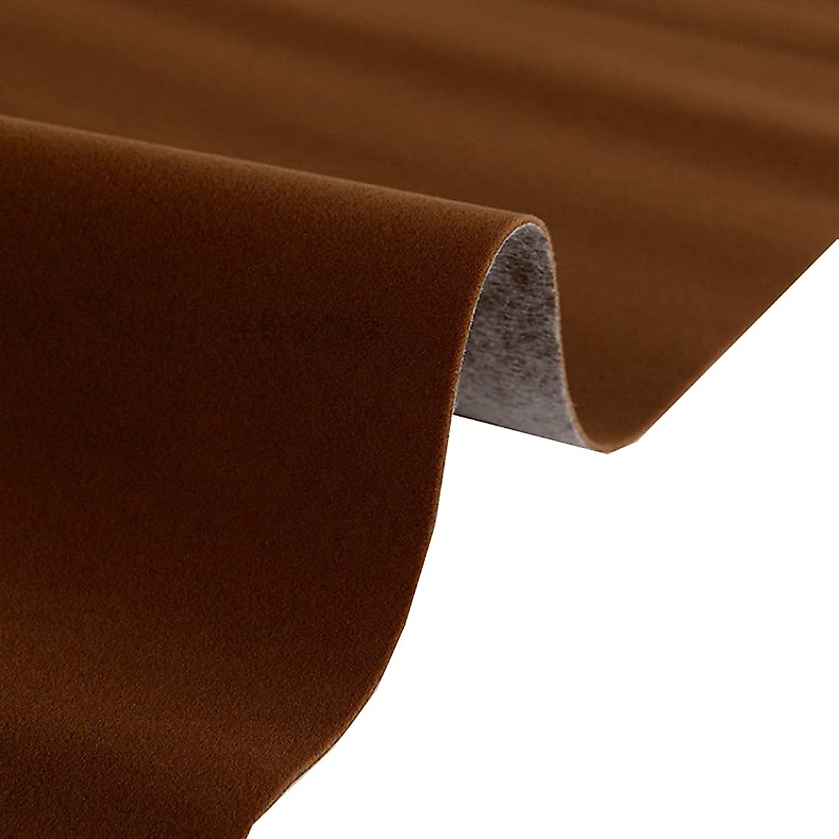 HDsticker 14.6 inchx78.7 inch Self Adhesive Fabric Velvet Drawer Liner Roll Sticky Velvet Flocking Liner for Jewelry Box Cabinets Dresser Drawer Furniture Crafts DIY Decal (Brown)