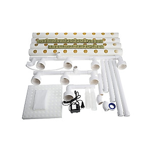 SanSanYa Hydroponic Site Grow Kit 36 Planting Sites Hydroponic Grow Kit Hydroponic Garden Plant Growing System with Rockwool Grow Baskets Sponges