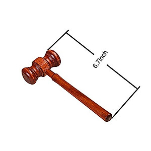 ZYIJUNY Ruth Ginsburg Style Dissent Collar Wooden Courtroom Gavel for RGB Halloween Cosplay Party Favors for Girls