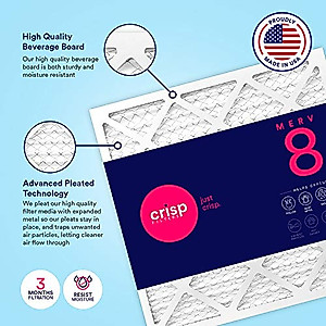 MervFilters, 16x25x1 Air Filter, MERV 8, MPR 600, AC Furnace Air Filter, 6-Pack