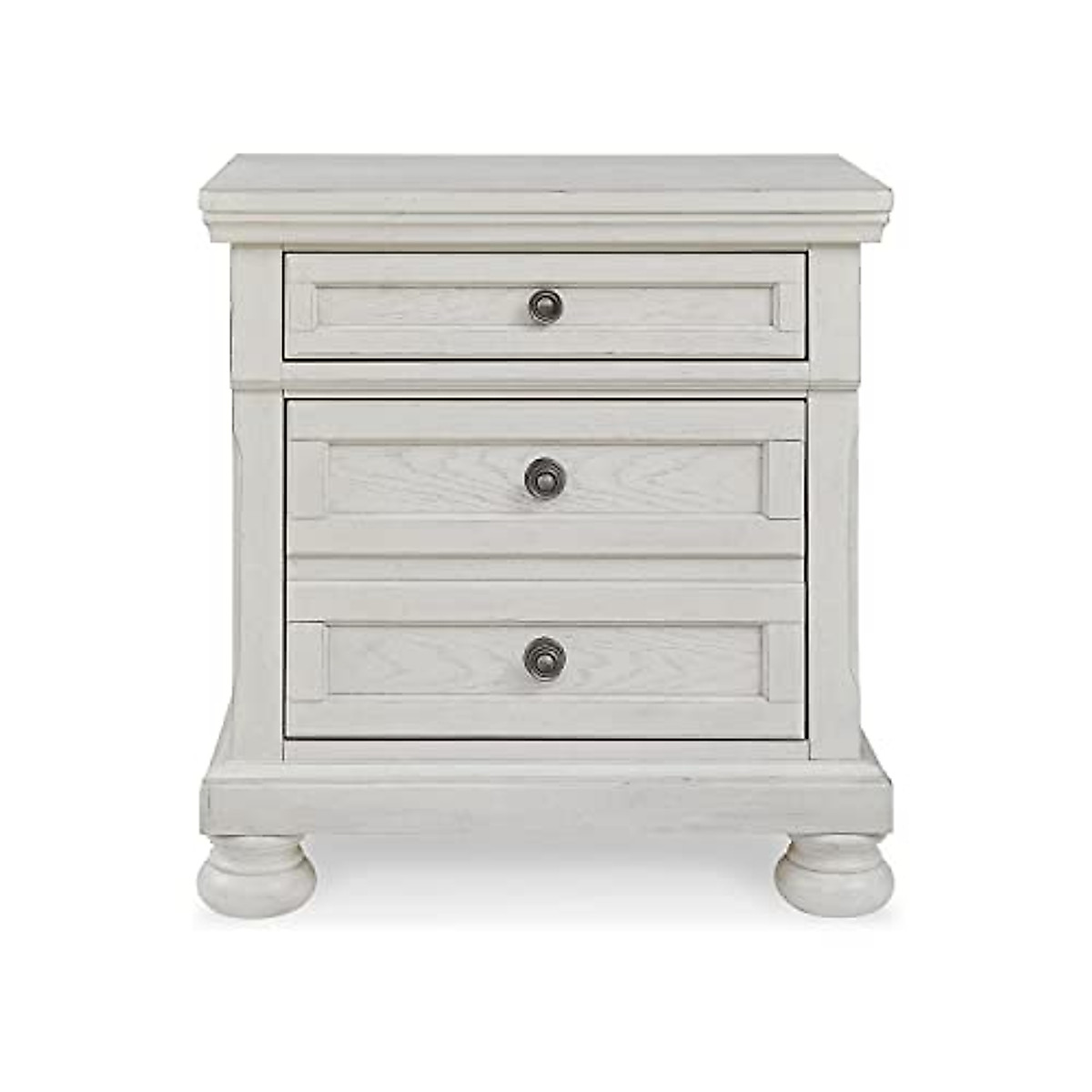 Signature Design by Ashley Robbinsdale 2 Drawer Night Stand, 29"W x 18"D x 30"H, White