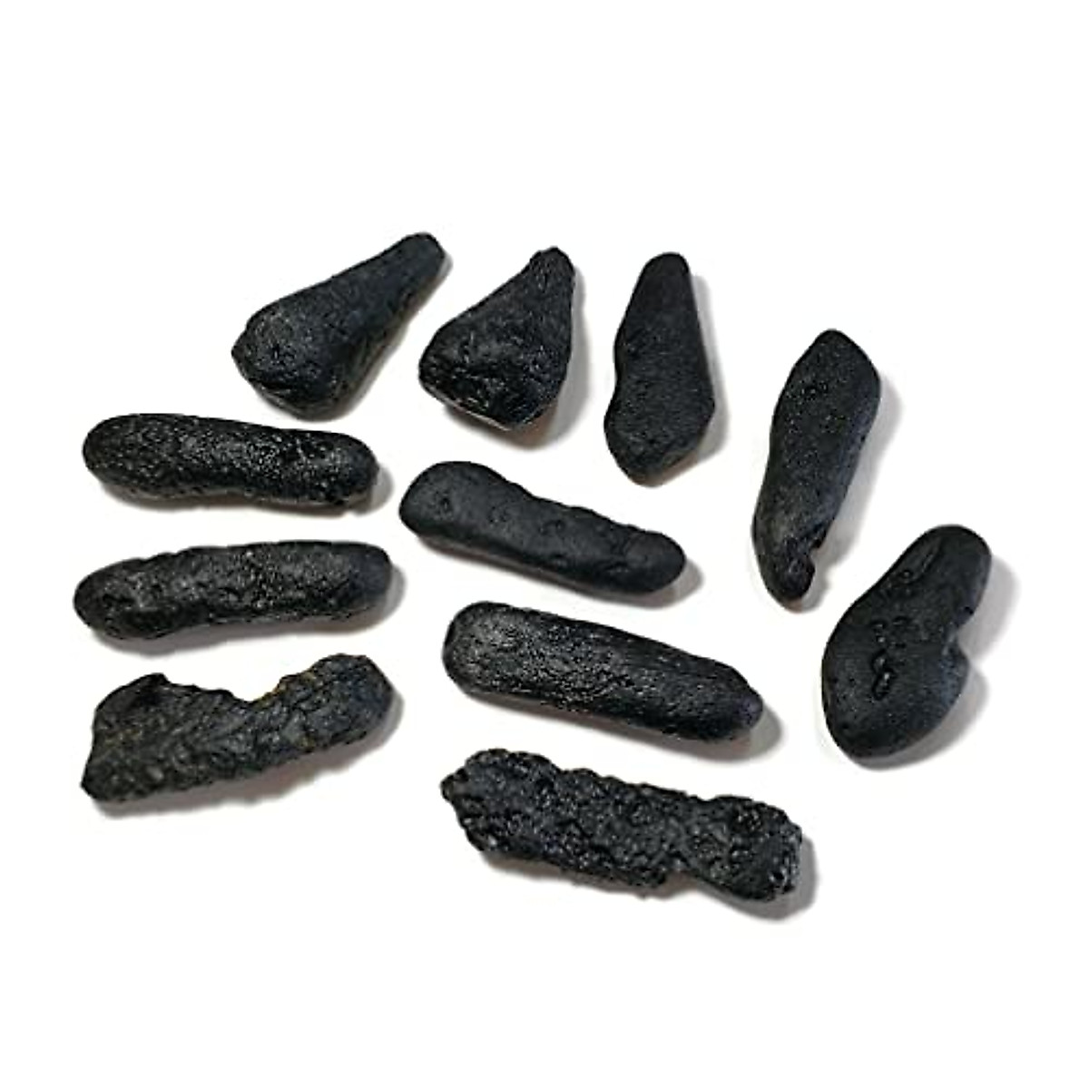 1pc Indochinite Super Black Tektite 38-67mm Specimen Very Rare Glass Naturally Formed from Meteorite Impact & Found in The Vietnam Area of The Strewnfield