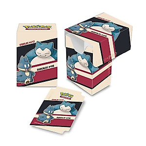 Ultra Pro - Pokémon Snorlax & Munchlax Full View Deck Box - Protect & Store up to 75ct. Standard Size Collectible Cards, Trading Cards, & Gaming Cards, Self Locking Lid Deck Box