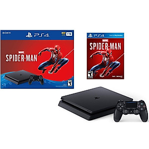 Newest Released Sony PlayStation 4 1TB Marvel's Spider-Man Bundle: PlayStation 4 1TB Jet Black Console, Marvel's Spider-Man, DUALSHOCK 4 Wireless Controller, Choose Favorite Game and Accessories