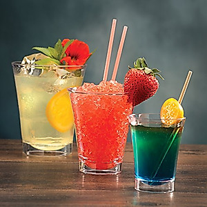 Kingzak Clear Plastic Double Shot Glasses - 5 oz | 10 Drinking Party Cups, Great Disposable Plastic Cups For Party & Home Essentials, Party Supplies, & Kitchen Essentials