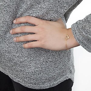 Heart Bracelet, 10k Yellow Gold, 12k Green and Rose Gold Black Hills Gold Motif, 7"