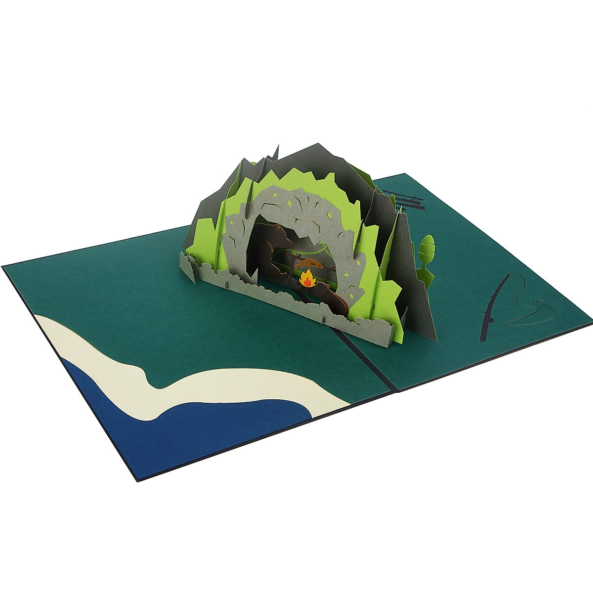 Ribbli Bear 3D Greeting Pop Up Card - Birthday Card,Mothers Day Card,Fathers Day Card,Thank You Card,Animal Card,Camping Card | with Envelope