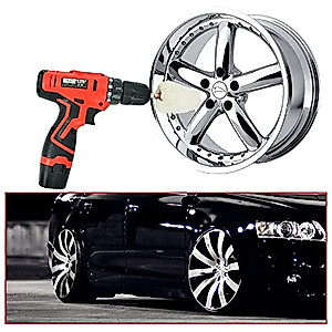 EMILYPRO Aluminum Polishing Wheel for Drill Chrome Rim Manifold Polishing Kit 3" x 1/4" Hex Shank Cone/Mushroom/Column - 3pcs