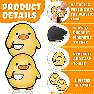 2 Pcs Duck with Knife Magnet Decal Duck Fridge Magnets Funny Duck Refrigerator Magnets Duck Magnetic Stickers Decals