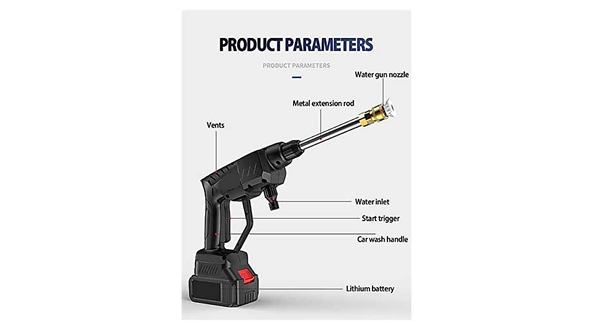 RYPPLE Cordless Pressure Washer - 50-Bar Power, Cordless Cleaning