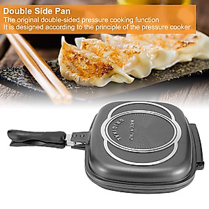 Grill Pan Frying Double Side Portable AntiBurn Handle Kitchen Supplies Grill Pot 32cm 12.6in Excessive Best Aluminum Frying Pan Suitable for C