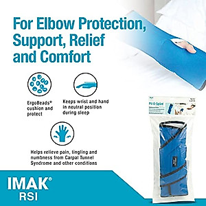 Brownmed - IMAK RSI Pil-O-Splint - Wrist Brace & Immobilizer for Carpal Tunnel - Wrist Support with Removable Splint for Customizable Comfort - Nighttime Splint