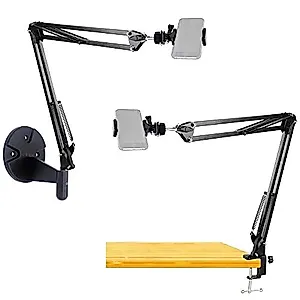 2in1 Wall Phone Mount,Overhead Camera Mount for iPhone Samsung Live Streaming,Baking,Craft,Videos,Online Lessons - Acetaken