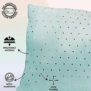 Urban Lifestyle Gold Foil Jumbo Pillow, Mint