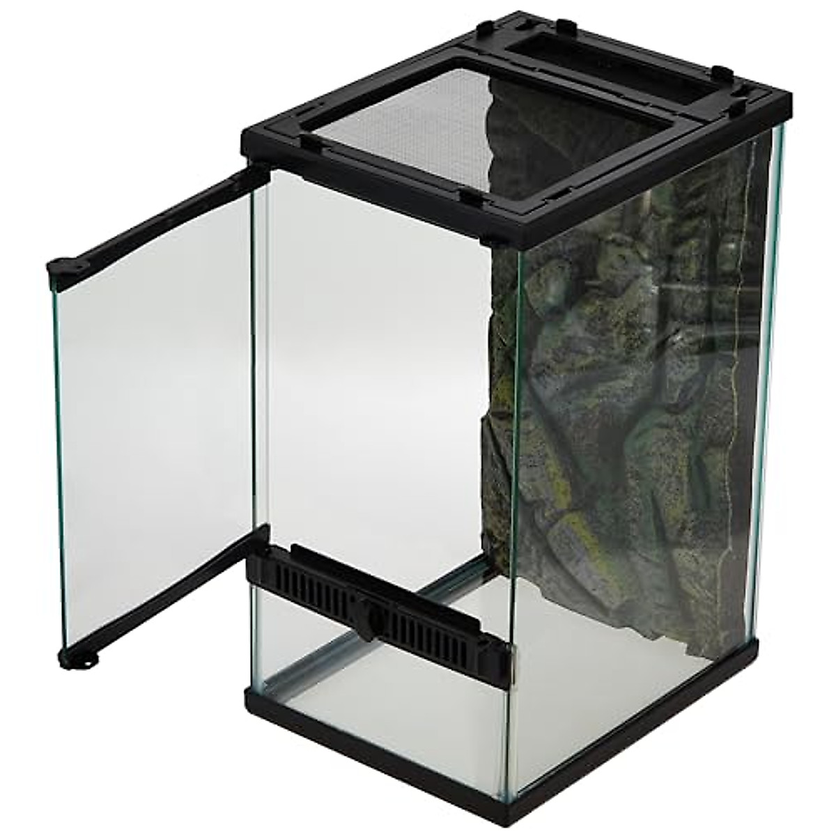 Zilla Front Opening Terrarium - 8" x 10" x 15",Black