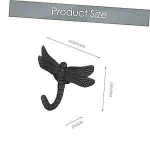 Cabilock 5 Sets Dragonfly Hook Wall Mounted Key Holder Outdoor Decor Plain Hats Bag Wall Door Hooks Robe Hooks Dragonfly Key Hanger Retro Wall Hanger Dragonfly Hanger Jacket Bath Towel