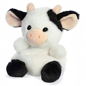 Aurora® Adorable Palm Pals™ Sweetie Cow™ Stuffed Animal - Pocket-Sized Play - Collectable Fun - White 5 Inches