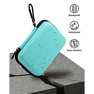 Phomemo Label Printer Case Hard Carry Case Compatible D30/Q30S/D35/M110 Label Printer, Label Maker Labeler Storage Holder, Green