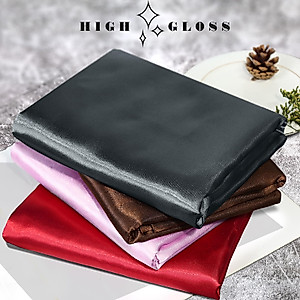 DLCFLF Grey Satin Fabric by The Yard, 2 Yards Charmeuse Satin Fabric 60 Inch Wide, Silky Satin Fabric for Bridal, Wedding, DIY Crafts, Sewing, Costumes, Shiny Cloth Fabric