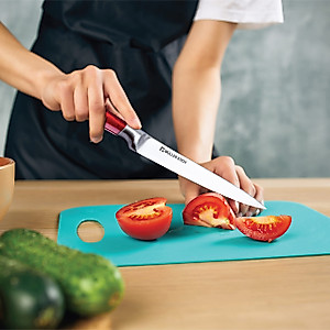 Müller Koch MK-2804 - 8 PCS Knife Set with Acrylic Block Stand (RED)