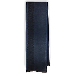 Livativ Bleu Nero Luxurious Winter Scarf for Men and Women – Large Selection of Unique Design Scarves – Super Soft Premium Cashmere Feel Blue Black Vertical