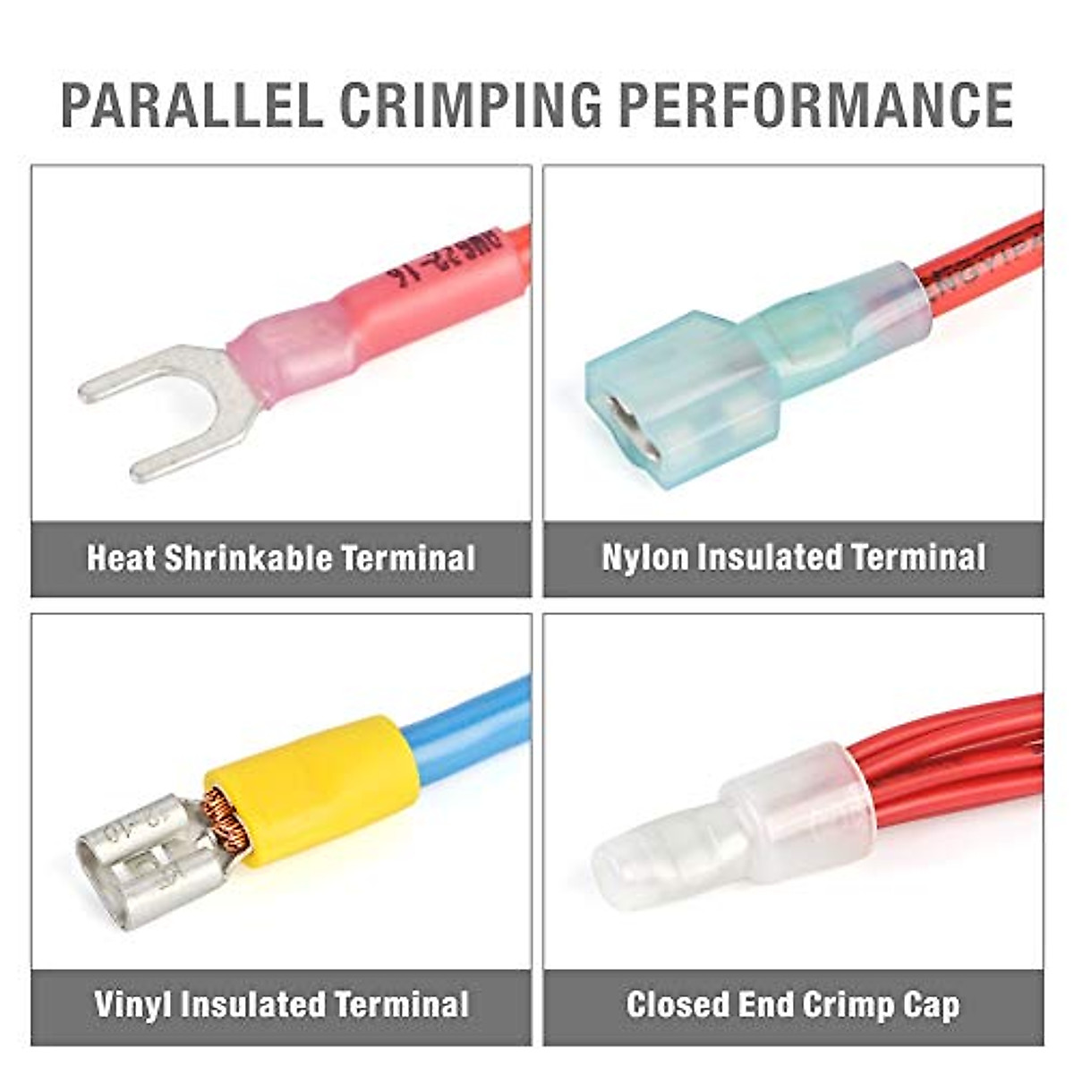 iCrimp Ratcheting Crimping Tools, Heat Shrink Connectors Crimper, AWG22-10 Wire Terminals Crimper Tool for Insulated Nylon Connectors and Electrical Wire Connectors