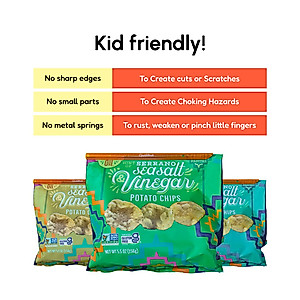 qualikus 16pc Set of Plastic Bag Sealers Sticks Clips Food Snacks Clippers for Kitchen & Dining. Ensuring airtight Waterproof seal to preserve food and snacks cereal fresh and crisp, Mixed