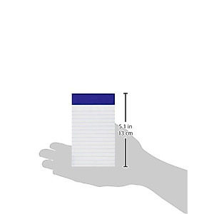 Ampad 20-208 Evidence 3" x 5" Narrow Perforated Writing Pads - White (12 Pads of 50 Sheets Each)