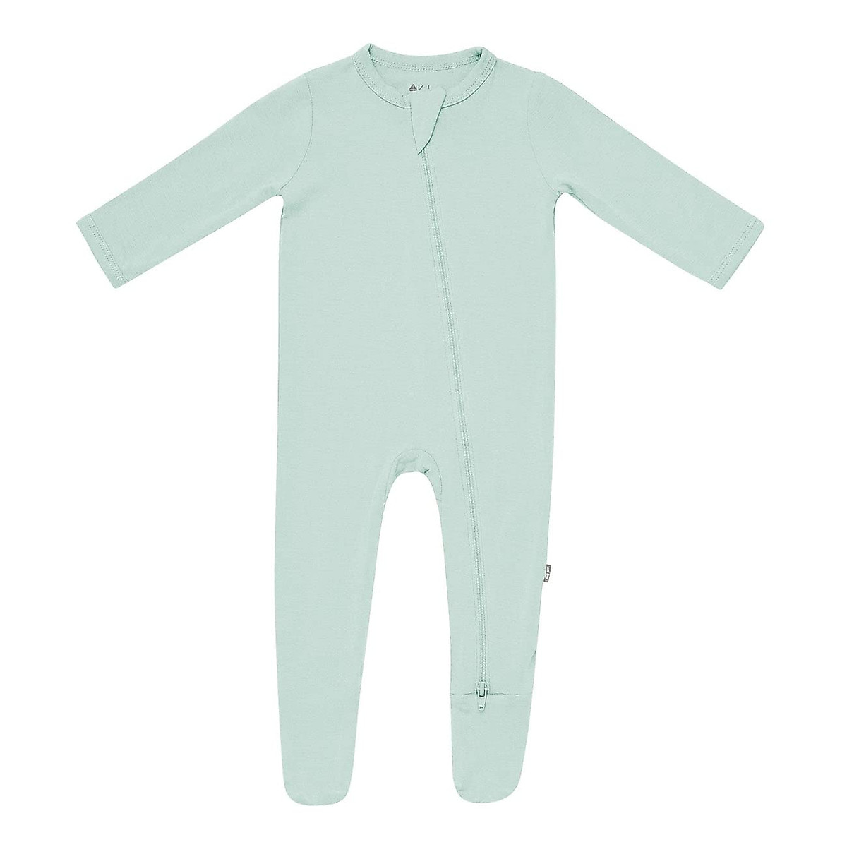 KYTE BABY Unisex Zipper Closure Footies, Rayon Made From Bamboo (0-3 Months, Sage)