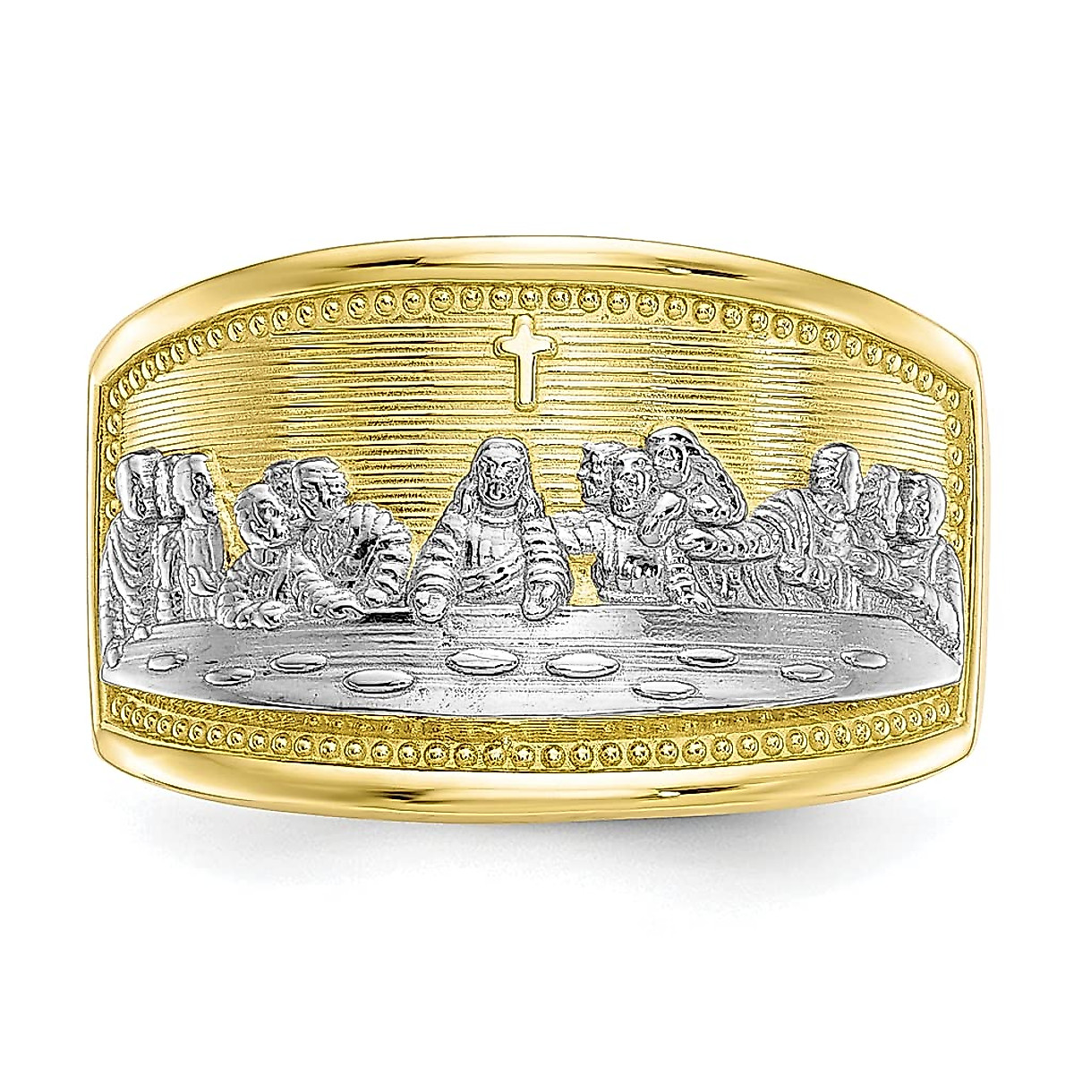 IceCarats 10K Yellow Gold Ladies Last Supper Ring Size 6
