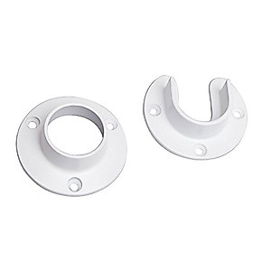 Closet Pro HD CD-0010-WT Heavy Duty Closet Pole Sockets, White