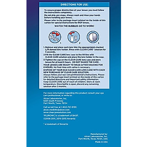 Clear Care Cleaning & Disinfecting Solution with Lens Case, Twin Pack,12 Fl Oz (Pack of 2)