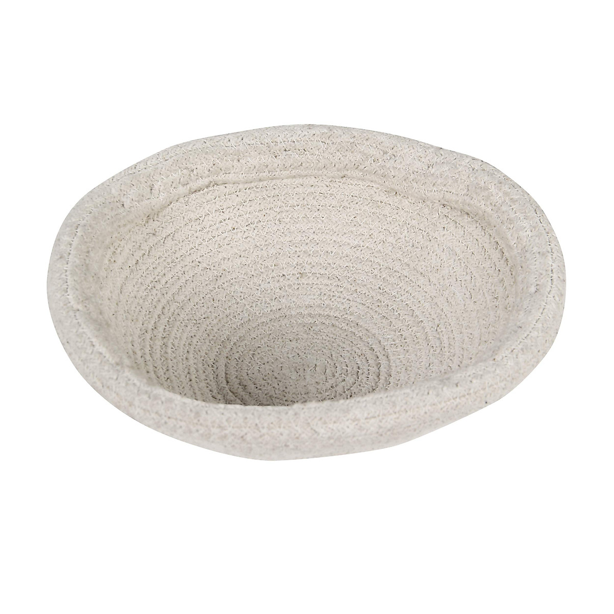 Lorena Canals Basket Baby Mushroom - Natural, Linen, Soil Brown - Baskets - Ø 7'' x 8" - 97% Cotton, 3% Other Fibres