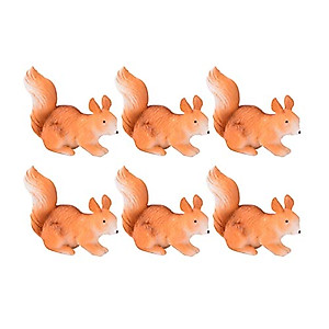 Cabilock 8pcs Succulent Ornament Bag Filler Christmas Figurine Christmas Party Favor Christmas Figure Christmas Prop Christmas Ornament Christmas Decor Squirrel Adornment Pine Cones Toy