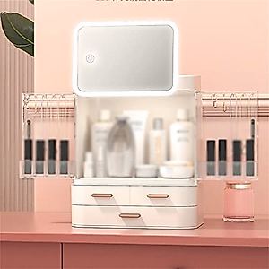 TKFDC Shelf Desktop Handheld Cosmetic Organizer Drawer Dustproof Shelf Desktop Skin Care Organizer Lipstick Storage
