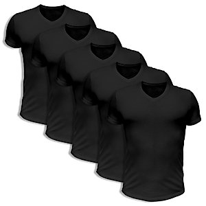 BANNER BUZZ MAKE IT VISIBLE BannerBuzz, Plain Crew Neck T-Shirt Short Sleeve, Cotton Fabric, Unisex, Fabric Warranty for up to 25 Washes (XX Large, Black)