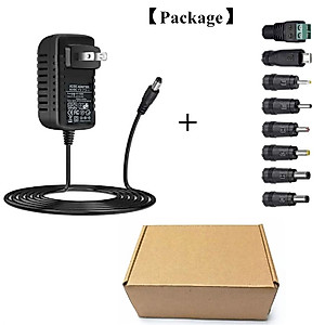 Universal AC Adapter 24V 1A Power Supply AC110V to DC24V Power Driver 5.5x2.1mm with 8 DC Plugs DC24V 100mA 500mA1000mA Charger Transformer 24V AC-DC Adapter