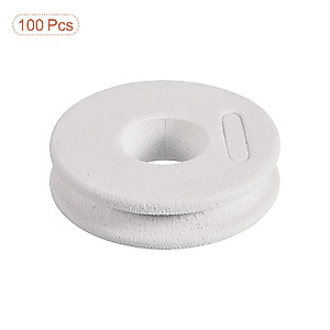 PATIKIL 1.77 Inch Fishing Line Spool, 100 Pack EVA Foam Fishing Winding Board Plates Fly Fishing Gear Organizer for Fishing Line Storage, White